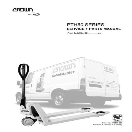 Crown pth50 series hand pallet truck service repair manual | PDF ...