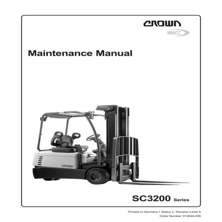 Crown SX3000 Series Forklift Service Repair Manual.pdf