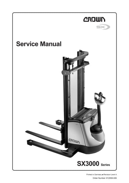Crown wf3000 series forklift service repair manual | PDF