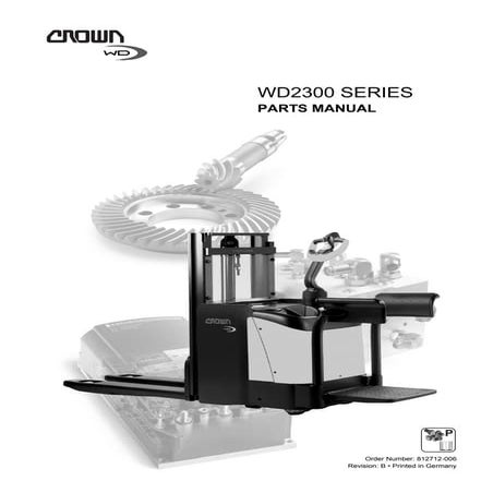 Crown wd2300 series walkie reach stacker parts catalogue manual | PDF