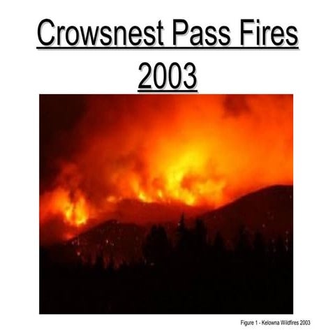 Crowsnest Pass Fires 2003 | PPT