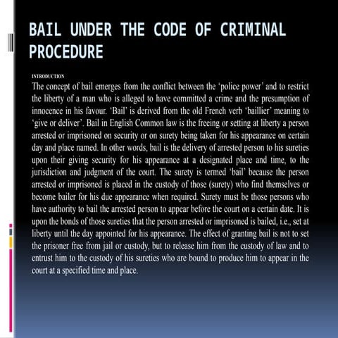 CRPC NOTES AND DETAIL PREVAILING TO CRPC | PPTX