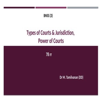 CrPC BNSS Type of Courts, Jurisdiction and Power of Courts.pptx