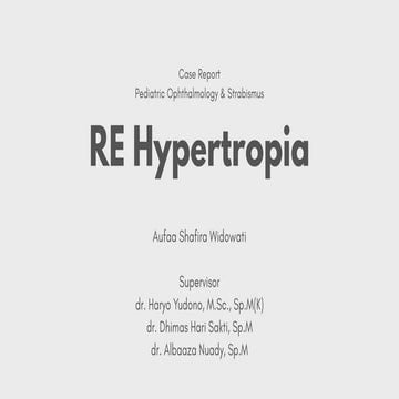 Case Report: Hypertropia Caused by RSO Underaction | PPT