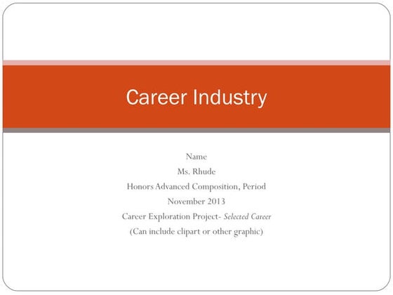 Career research project example | PPT