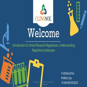 Introduction to Clinical Research Regulations | PDF
