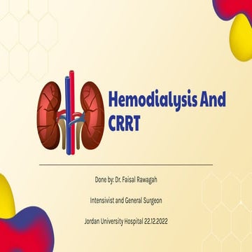 Hemodialysis And CRRT | PPTX