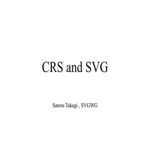 CRS and SVG | PPTX