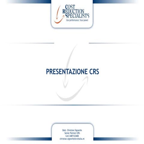 CRS ITALIA Presentazione | PPT