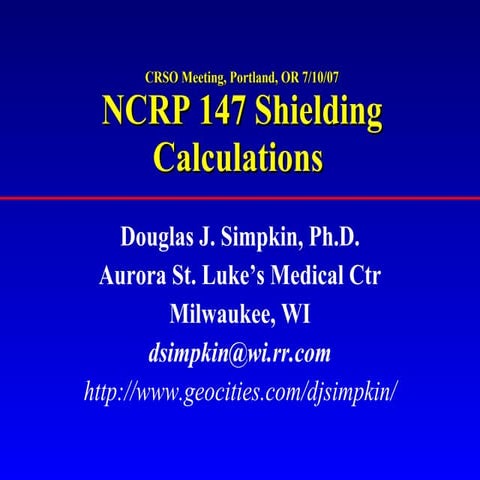 NCRP_151_Structure Shielding Design and Evaluation for MV | PDF