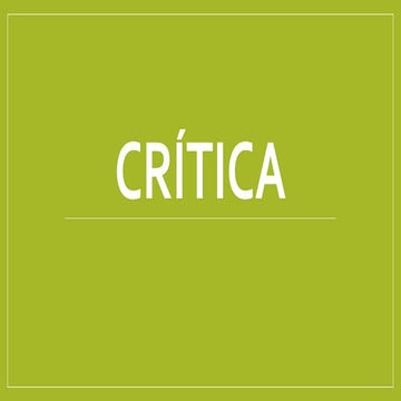 Crítica-CONCEPTO DECRÍTICA | PDF