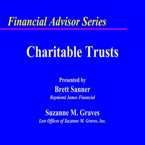 Charitable Remainder Trust Presentation | PPT