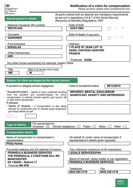 Personal injury claim defense | PDF