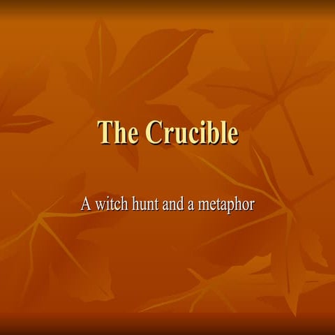 Crucible | PPT | Magic and Illusion | Hobbies & Interests