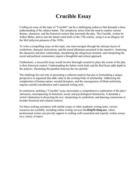 Essay Questions For The Crucible.pdf