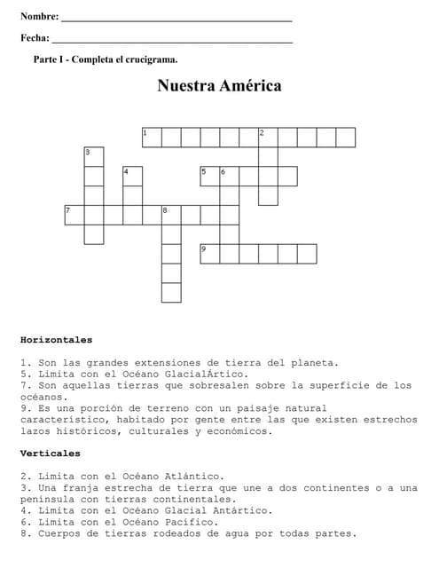 Crucigrama verbos | PDF