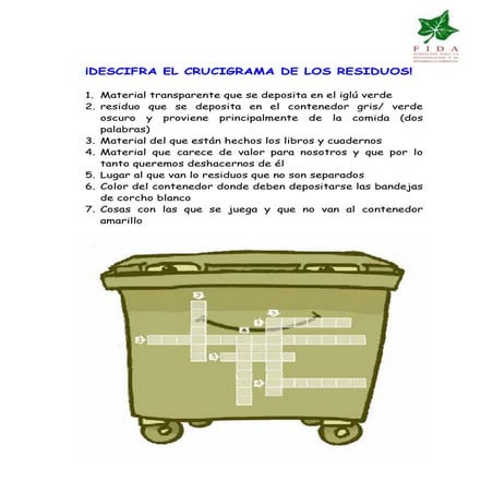 Sopa letras reciclaje | PDF