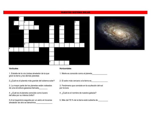 Prueba Del Sistema Solar Teachervision Evaluación Sistema Solar