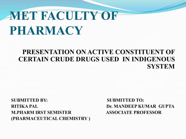 Active Constituent of Crude Drugs used in Indigenous System.pdf