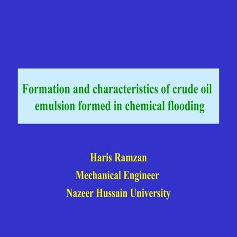 Crude oil emulsion 2 | PPT
