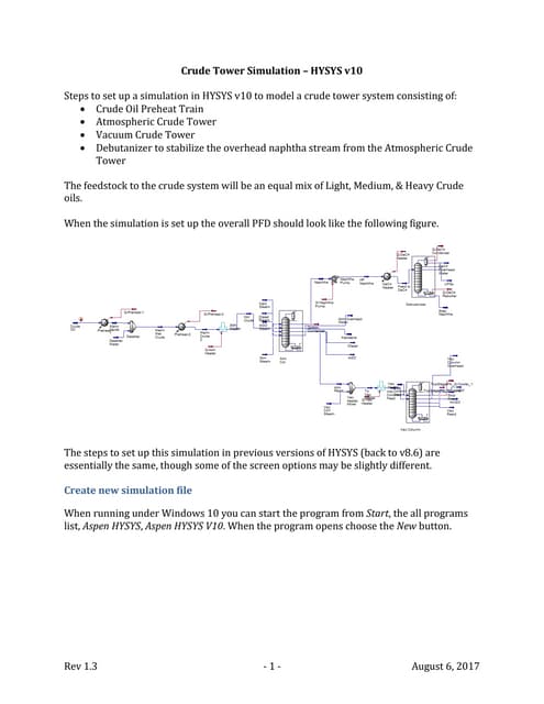 Distillation tutorial in hysys | PDF