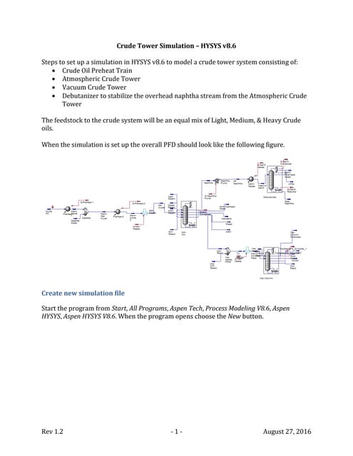 Distillation tutorial in hysys | PDF