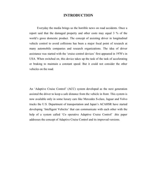 Adaptive cruise control | PPTX