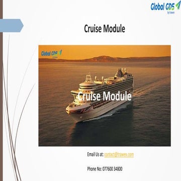 Cruise Module, Cruise Booking Module Software | PPTX