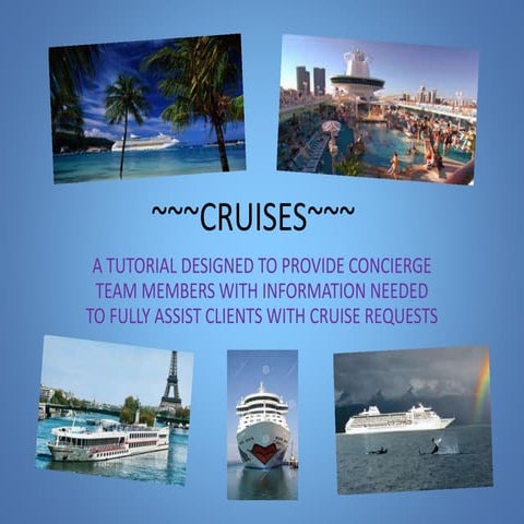 Cruises tutorial | PPTX