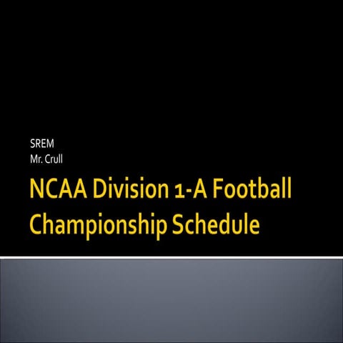 Alternative to the BCS | PPT | College Football | College Sports