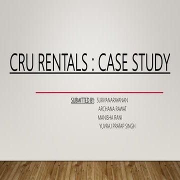 Cru Rentals :case study | PPTX