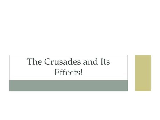 Medieval Europe Lesson 5 - The Crusades | PPT