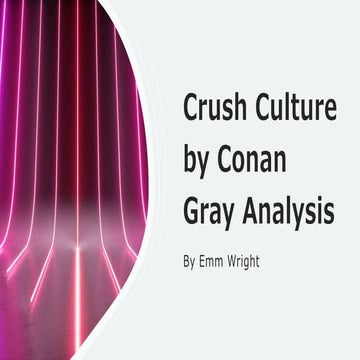 Crush culture analysis | PPTX