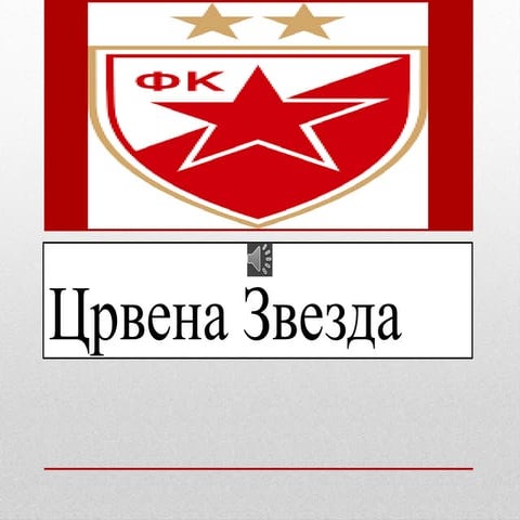 Fudbalski klub Crvena zvezda prvak sveta | PPTX
