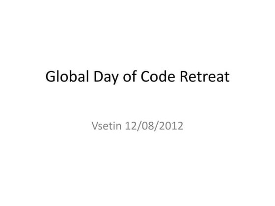 Code Retreat | PDF | Technology & Computing