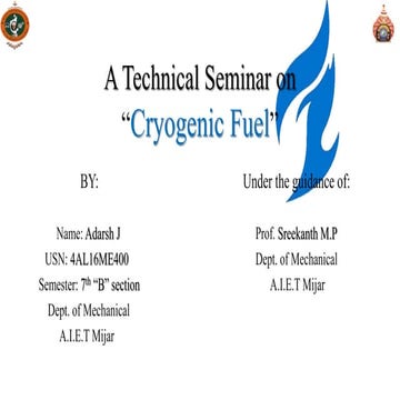 Cryogenic fuel (aeronautics) | PPT
