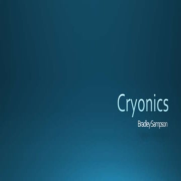 Cryonics | PPTX