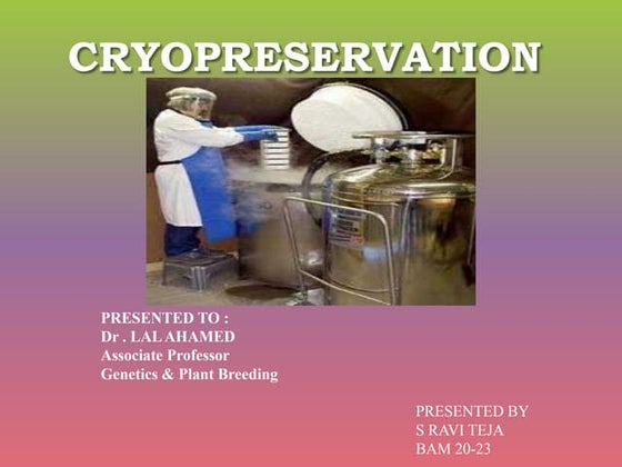 Cryopreservation | PPT