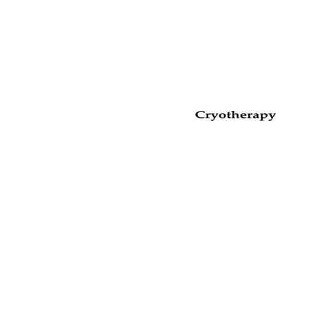 Cryotherapy medical presentation | PDF