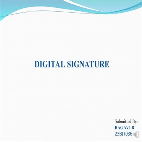 Digital Signature | PPT