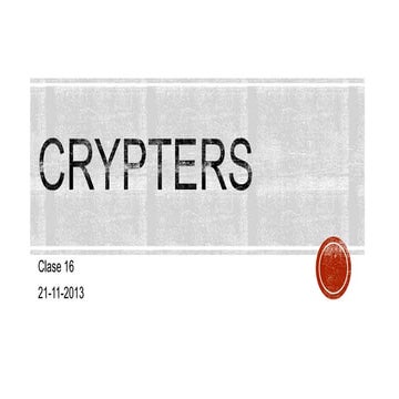 Funcionamiento de los 'crypters' | PPTX