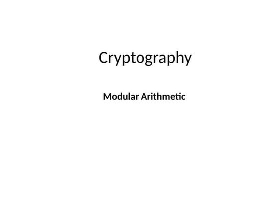 Modular Arithmetic and congruence of integers.ppt Modular Arithmetic and congruence of integers.ppt