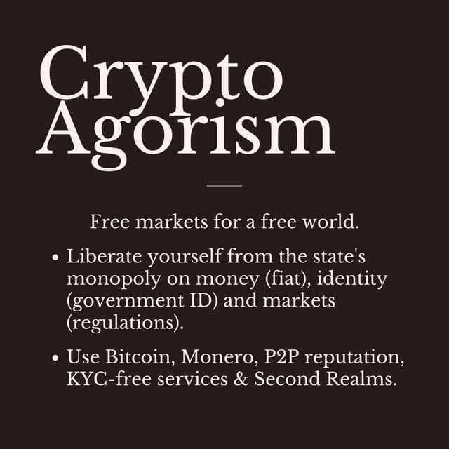 Crypto Agorism - Free the markets, free the world | PDF