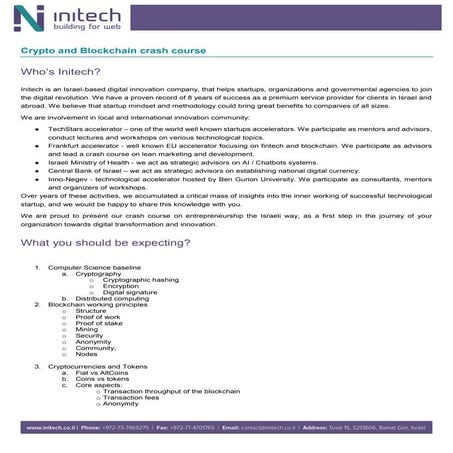 Crypto and blockchain crash course | PDF