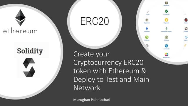 Create And Deploy Your Erc20 Token With Ethereum Ppt