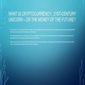 Cryptocurrency | PPT