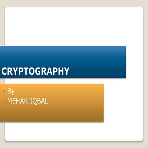 Cryptography | PPT