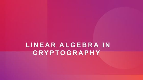 Matrix Cryptography 1 Pptx