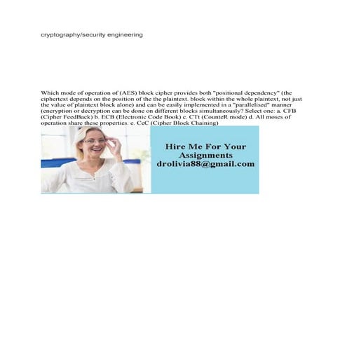 cryptography-security engineering Which mode of operation of (AES).pdf