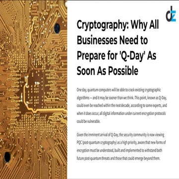 Domen Zavrl - Cryptography Why All Businesses Need to Prepare for 'Q ...